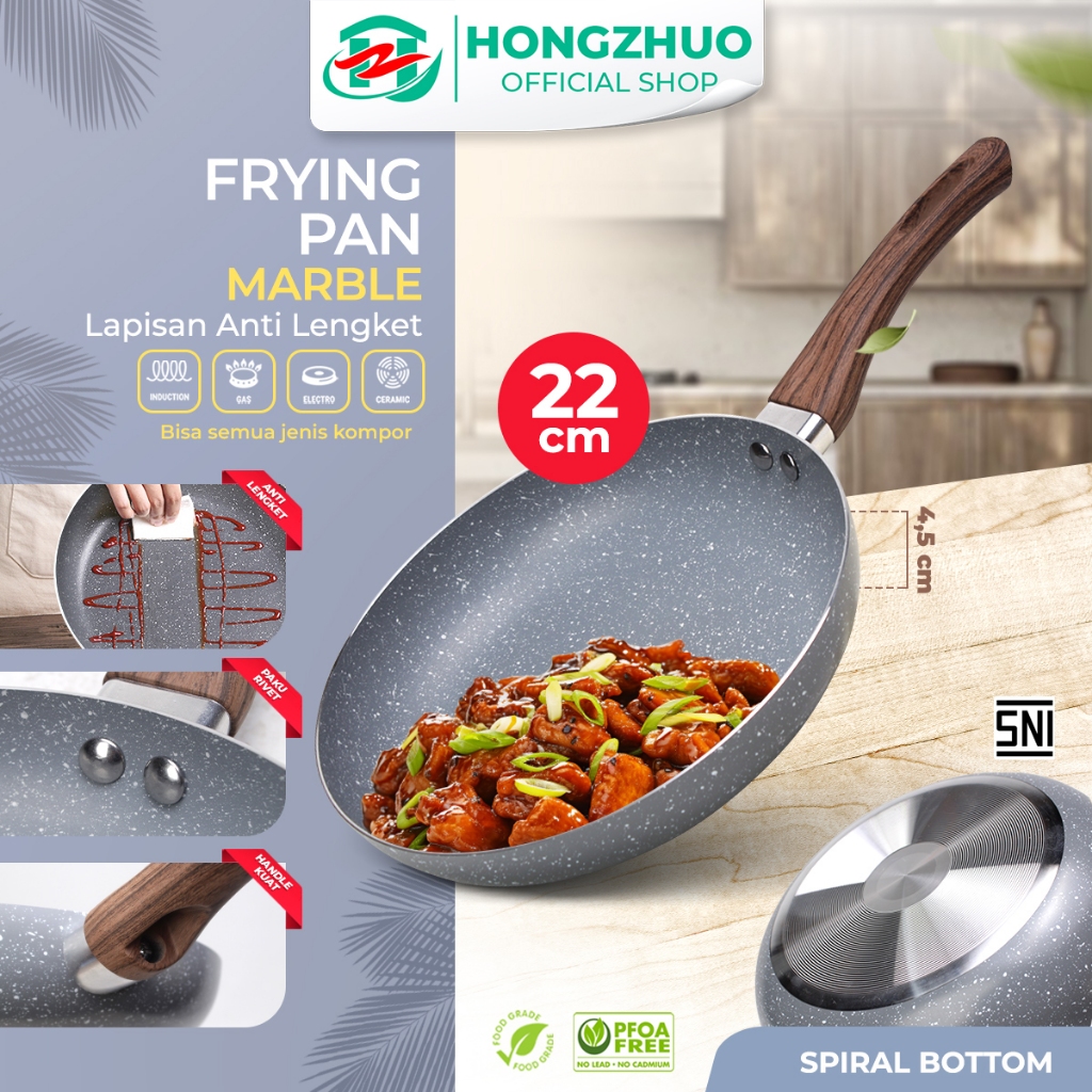 Jual Tifale by Hongzhuo Fiord Frying Pan Panci Penggorengan Frypan Teflon Anti Lengket Marble ...