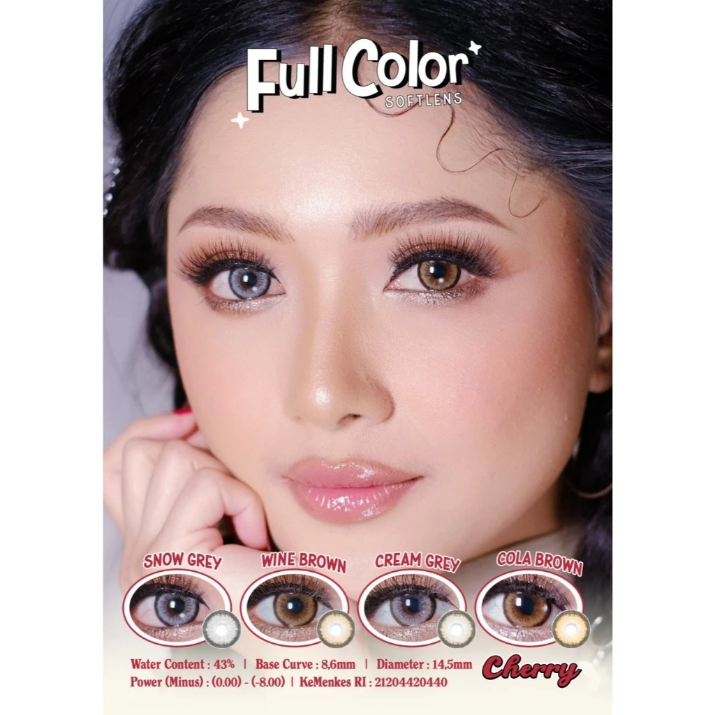 Jual Softlens Full Color Cherry Normal / Softlen Cherry dia 14.50mm ...