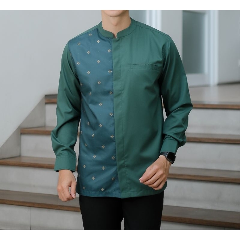 Jual KEMKO BATIK LENGAN PANJANG BAHAN TOYOBO BERKUALITAS WARNA HIJAU ...