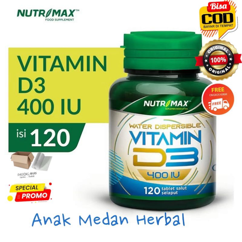 Jual Nutrimax Vitamin Vit D3 400 IU Kesehatan Tulang Gigi Imunitas Osteoporosis Imun Tubuh ...