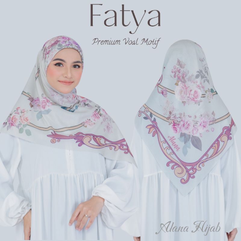 Jual ALANA Hijab - Jilbab Segiempat Fatya Motif Scarf Voal Premium ...