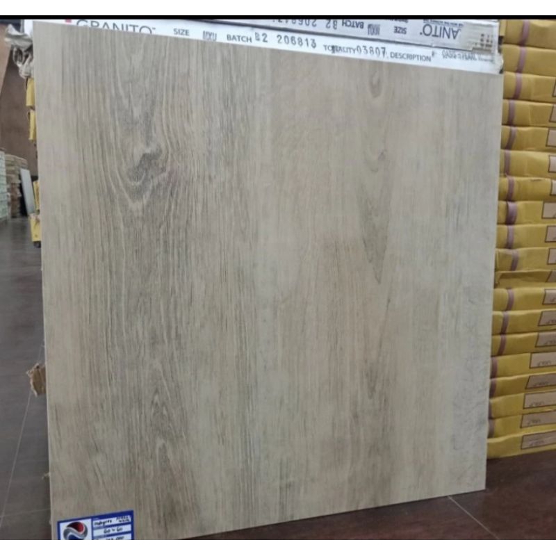 Jual granit lantai 60x60 motif kayu by Indogress hazel white | Shopee Indonesia
