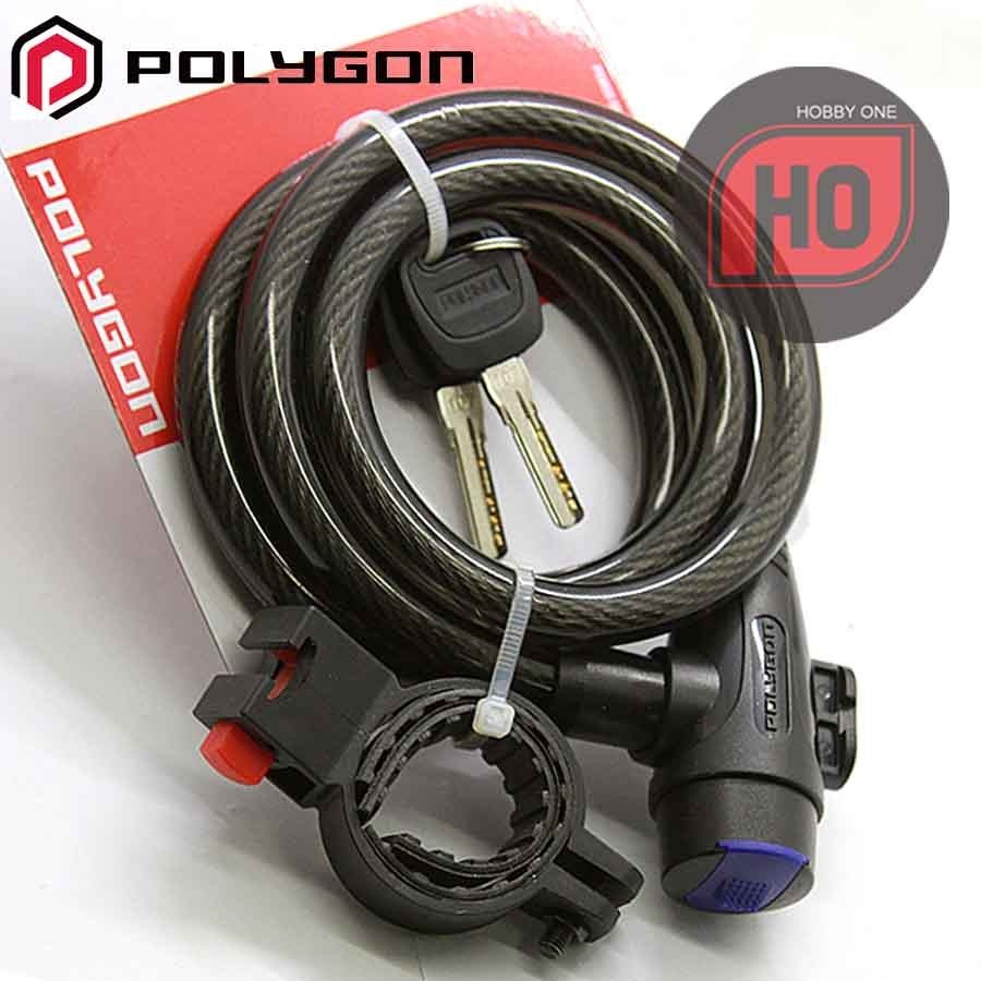 Jual POLYGON SPIRAL POWER LOCK With Key Black - Gembok Kunci Pengaman ...