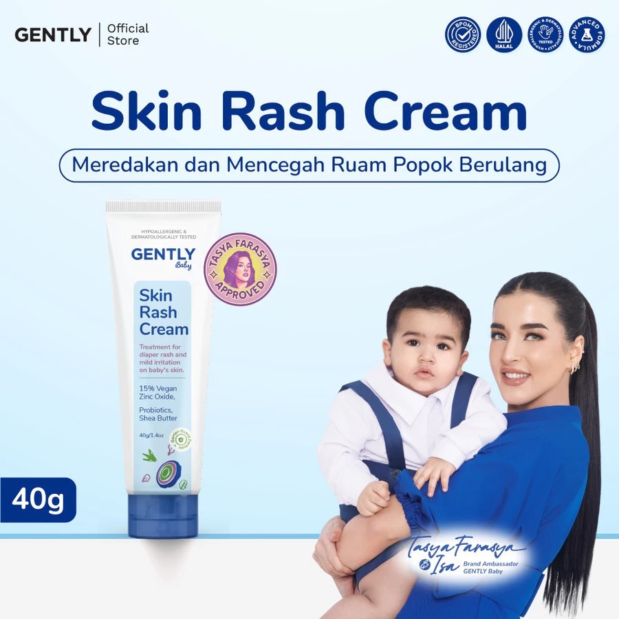 Jual GENTLY Baby Rash Cream 40 gr | Krim Pereda Ruam Popok pada Bayi ...