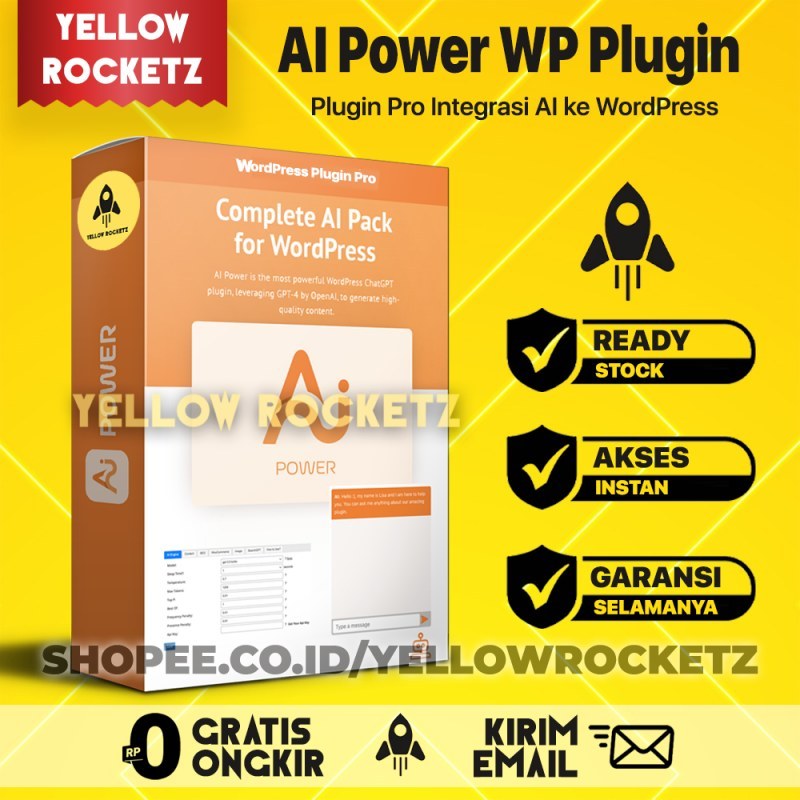 Jual AI POWER PRO WP Plugin- Complete AI Pack Plugin Pro for WordPress - Lifetime | Shopee Indonesia
