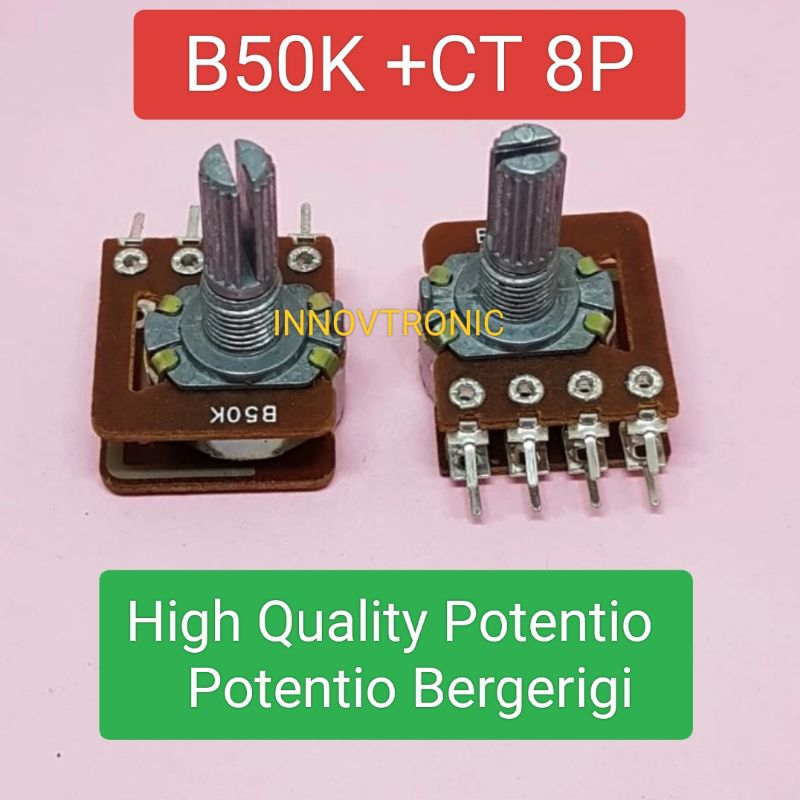 Jual Rotary ⚅Potensio RX Klik Stereo B50K +CT High Quality Amplifier ...