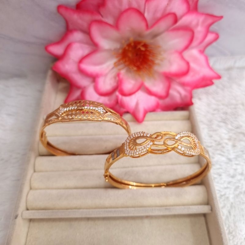 Jual Gelang pipa cor model emas asli kadar 8k/37.5% | Shopee Indonesia