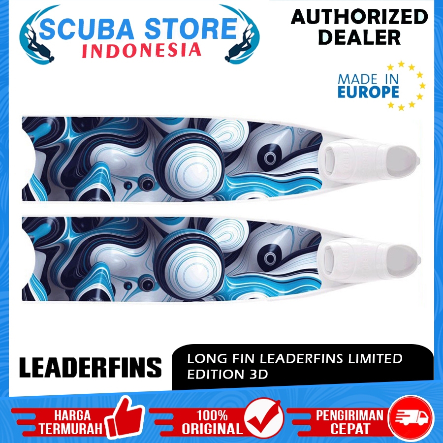 Jual Long Fin Leaderfins Limited Edition 3D Pure Carbon Fiberglass Fins ...