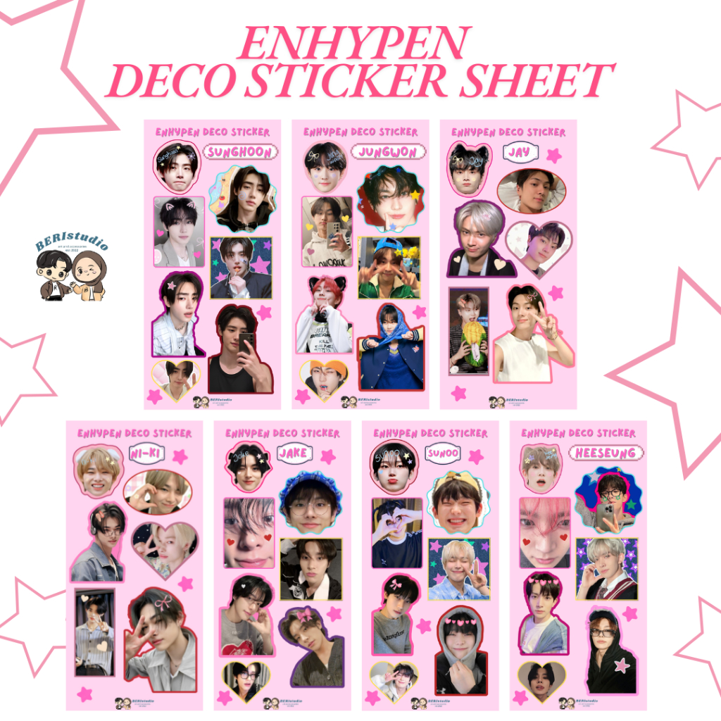 Jual ENHYPEN DECO STICKER SHEET by BERIstudio Kiss Cut | Shopee Indonesia