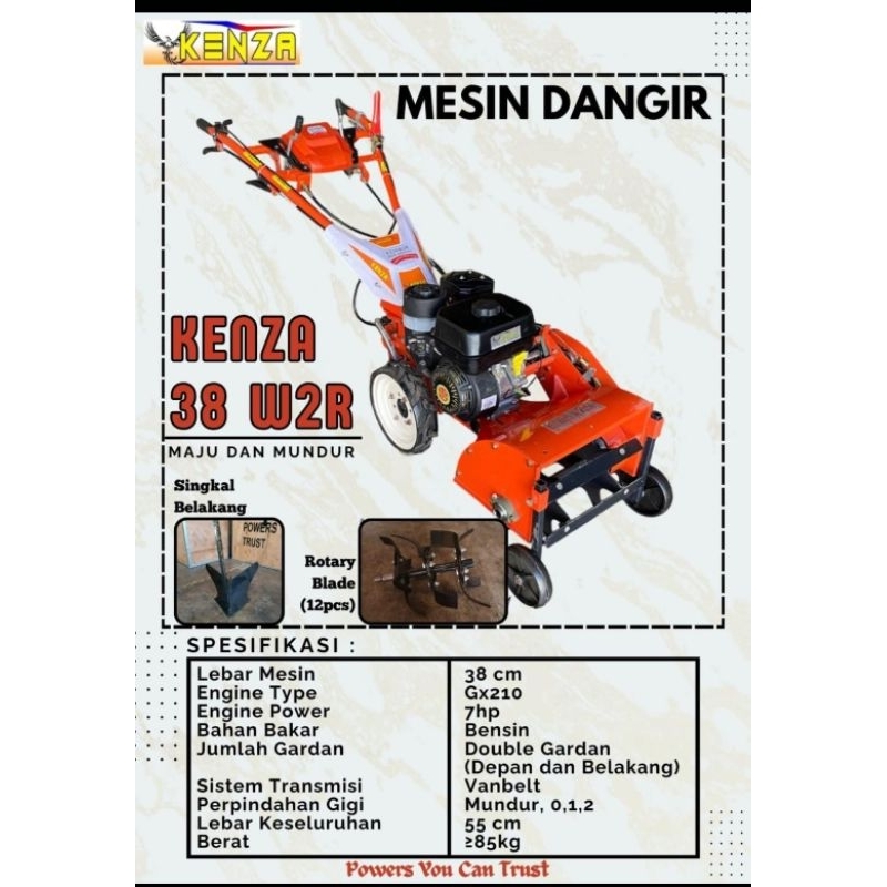 Jual MESIN DANGIR JAGUNG , TEBU KENZA DOUBEL GARDAN KZ38W2R (BENSIN DAN ...