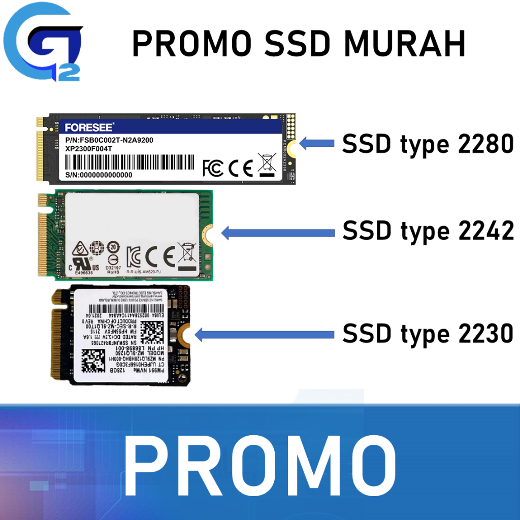 Jual Promo SSD NVME 128GB 256GB PIEC GEN3 GEN4 RANDOM BERBAGAI MEREK ...