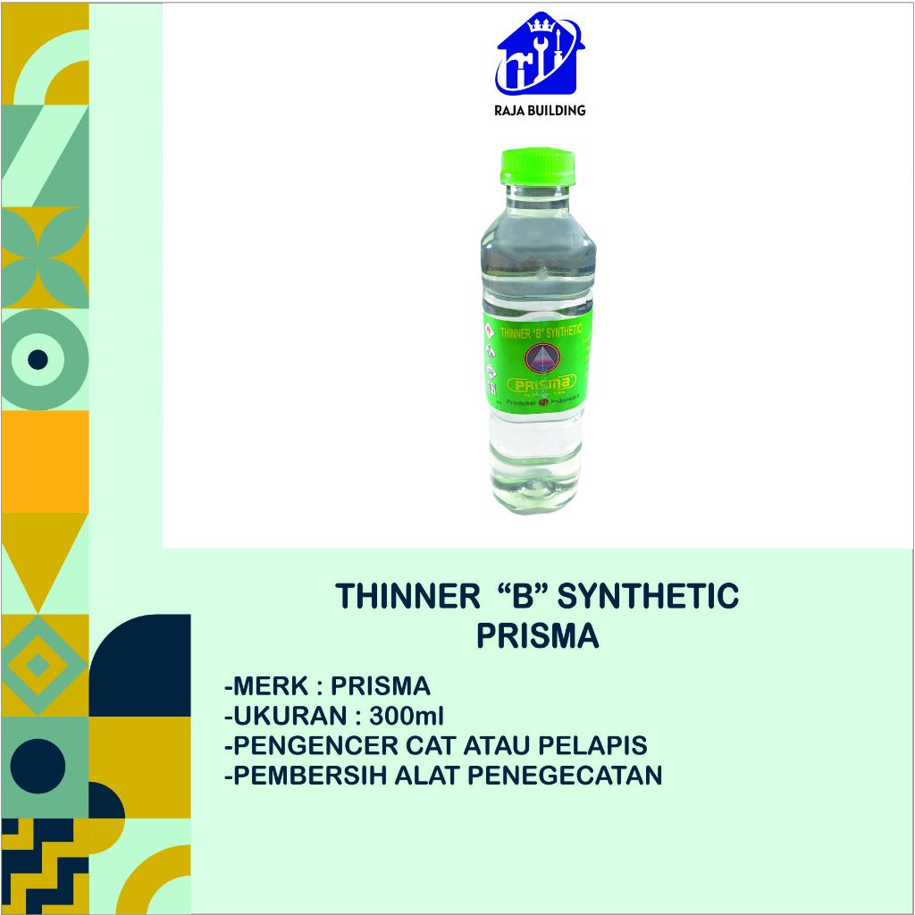 Jual THINNER PRISMA "B" SYNTHETIC/THINNER BOTOL/THINNER PRISMA BOTOL ...