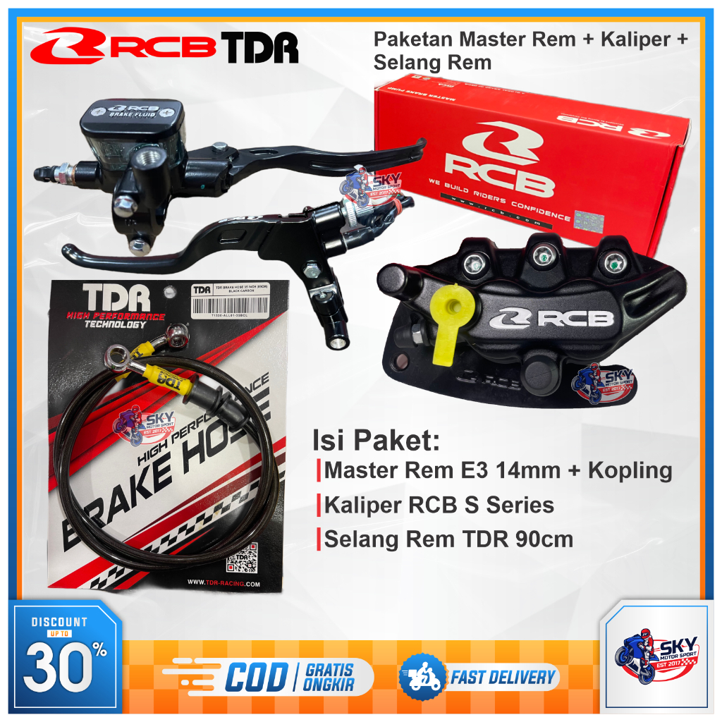 Jual Paket Master Rem Set RCB E3 14mm + Kaliper RCB E / S + Selang Rem ...