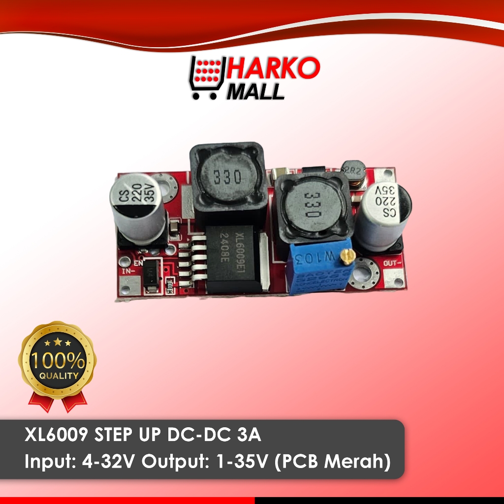 Jual Step Up DC-DC 3A Input 4-32V (PCB Merah) | Shopee Indonesia