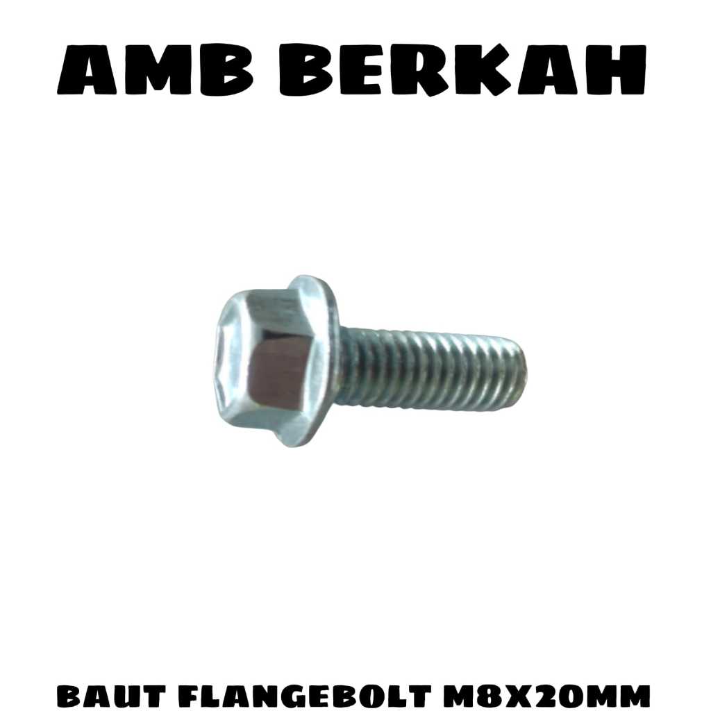 Jual BAUT FLANGE BOLT M8X20 ( KUNCI 12 PNJNG 2CM ) | Shopee Indonesia