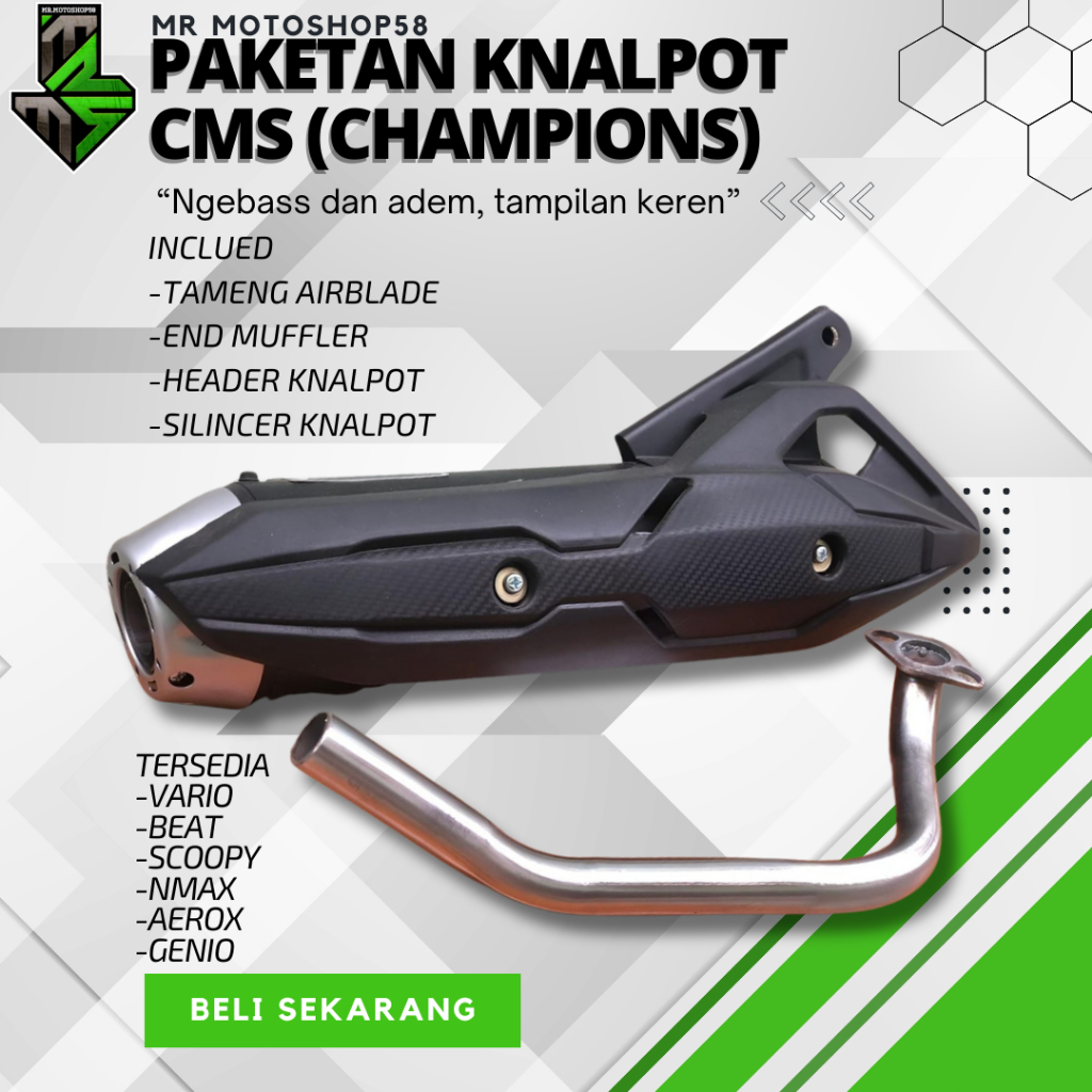 Jual PAKET LENGKAP KNALPOT BEAT DELUXE COPY CMS KNALPOT BEAT DELUXE ...