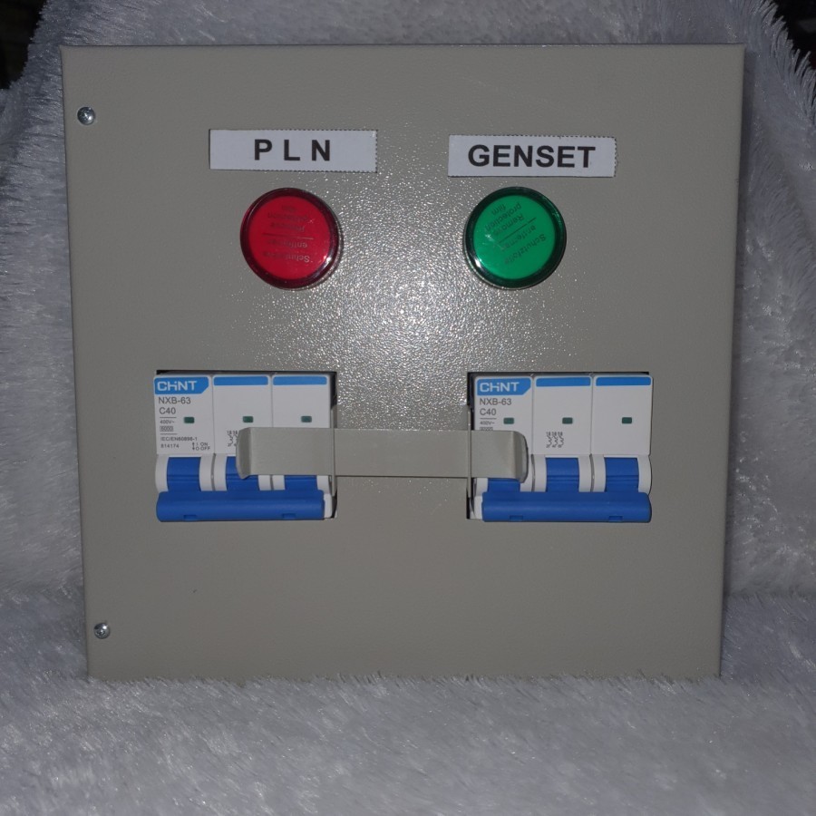 Jual Panel Box / Panel interlock untuk PLN GENSET 3 Phase LENGKAP - 63A ...