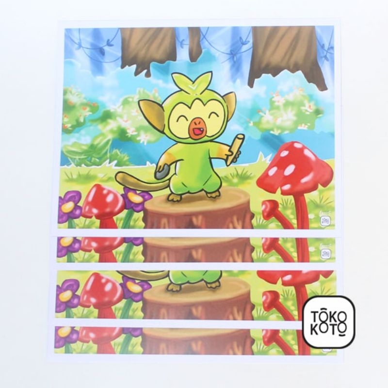 Jual Poster Fanart Pokemon Grookey | Shopee Indonesia