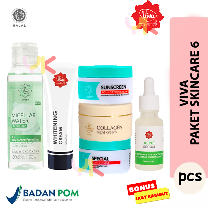 Jual Viva Paket Anti Flek Hitam Paket Viva 6 paket micellar water ...