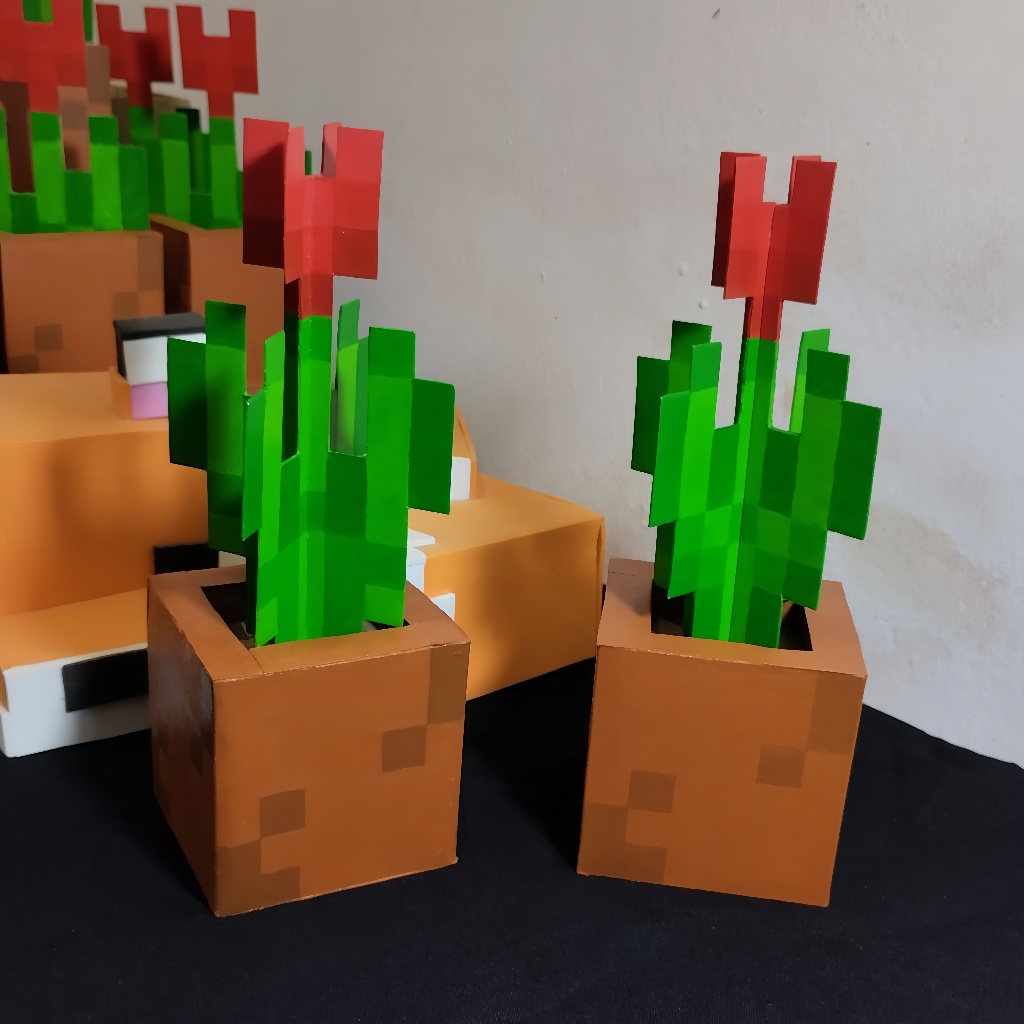 Jual Bunga Tulip pixel menkrep. bunga pixel 3d hiasan meja pixel ...