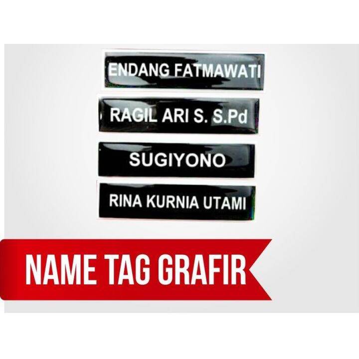 Jual Nama Dada / Name Tag Grafir resin magnet/ peniti | Shopee Indonesia
