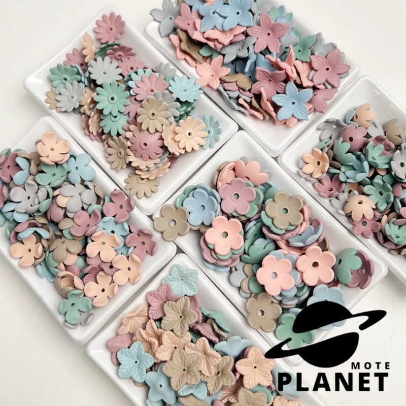 Jual Manik Manik Kelopak Bunga Mote Cangkang Matt (15 gr) | Shopee ...