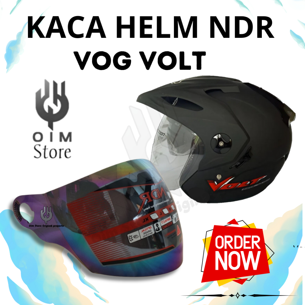 Jual kaca Visor helm VOG VOLT NDR – Kaca Helm NDR Anti-Silau dengan ...