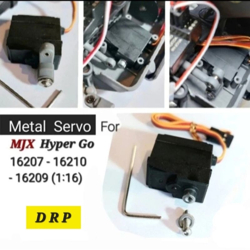 Jual DRP Servo Metal Upgrade MJX Hyper Go 16207 16209 16210 (1/16) RC Part | Shopee Indonesia