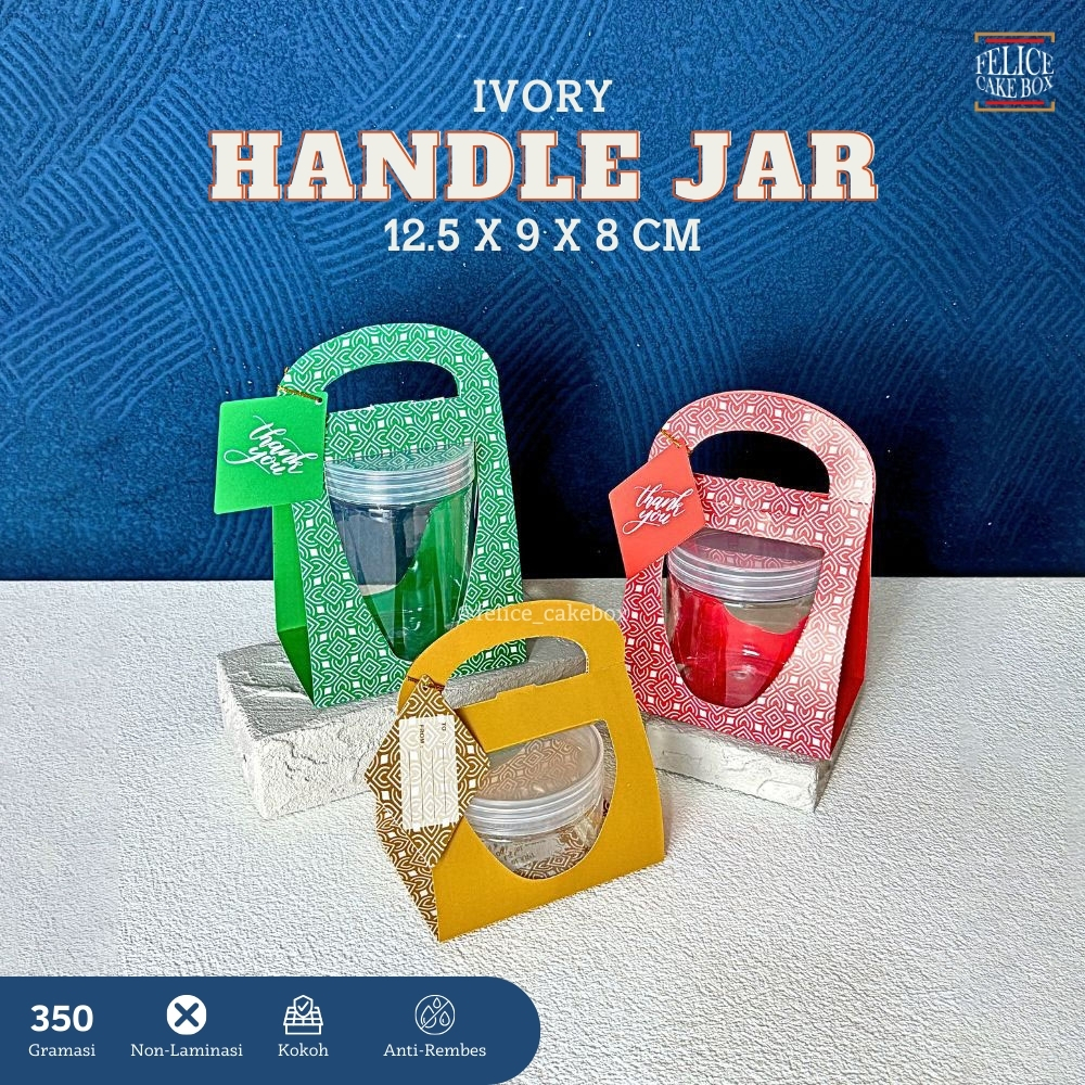 Jual SLEEVE JAR MOTIF HANDLE TOPLES 400ML 12.5X9X8 CM isi 10 pcs / HANDLE JAR MOTIF 2 SISI ...