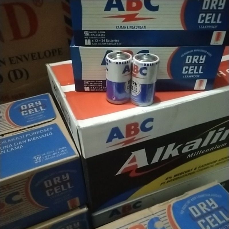 Jual batu batrei ABC besar 1.5 volt / baterai ABC size D / batre ABC ...