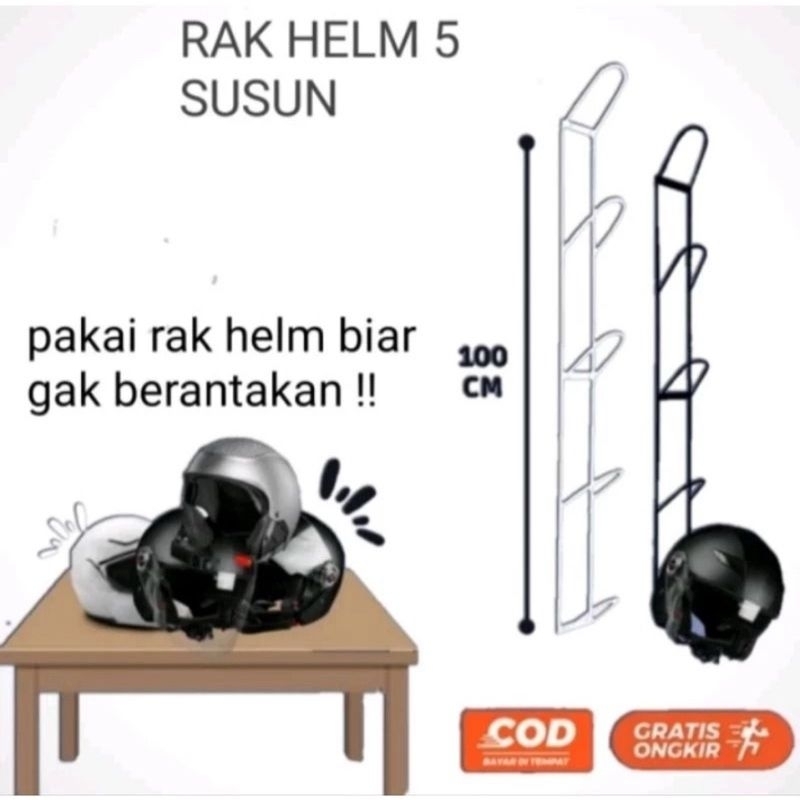 Jual Rak helm dinding masa kini/gantungan helm besi/rak helm minimalis ...