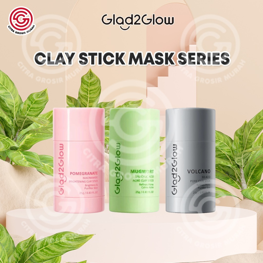 Jual Glad2Glow Masker Clay Stick || 3 Varian Masker Membersihkan ...