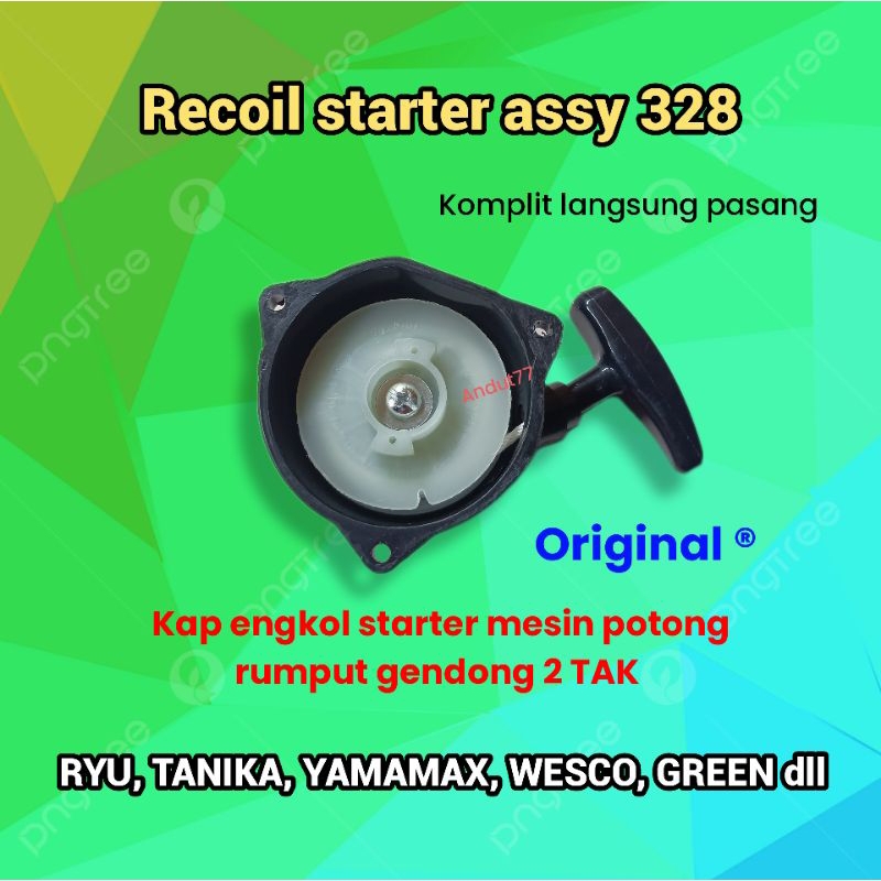Jual Recoil starter assy 328 tarikan engkol mesin potong rumput gendong 2 TAK - TANIKA - RYU ...