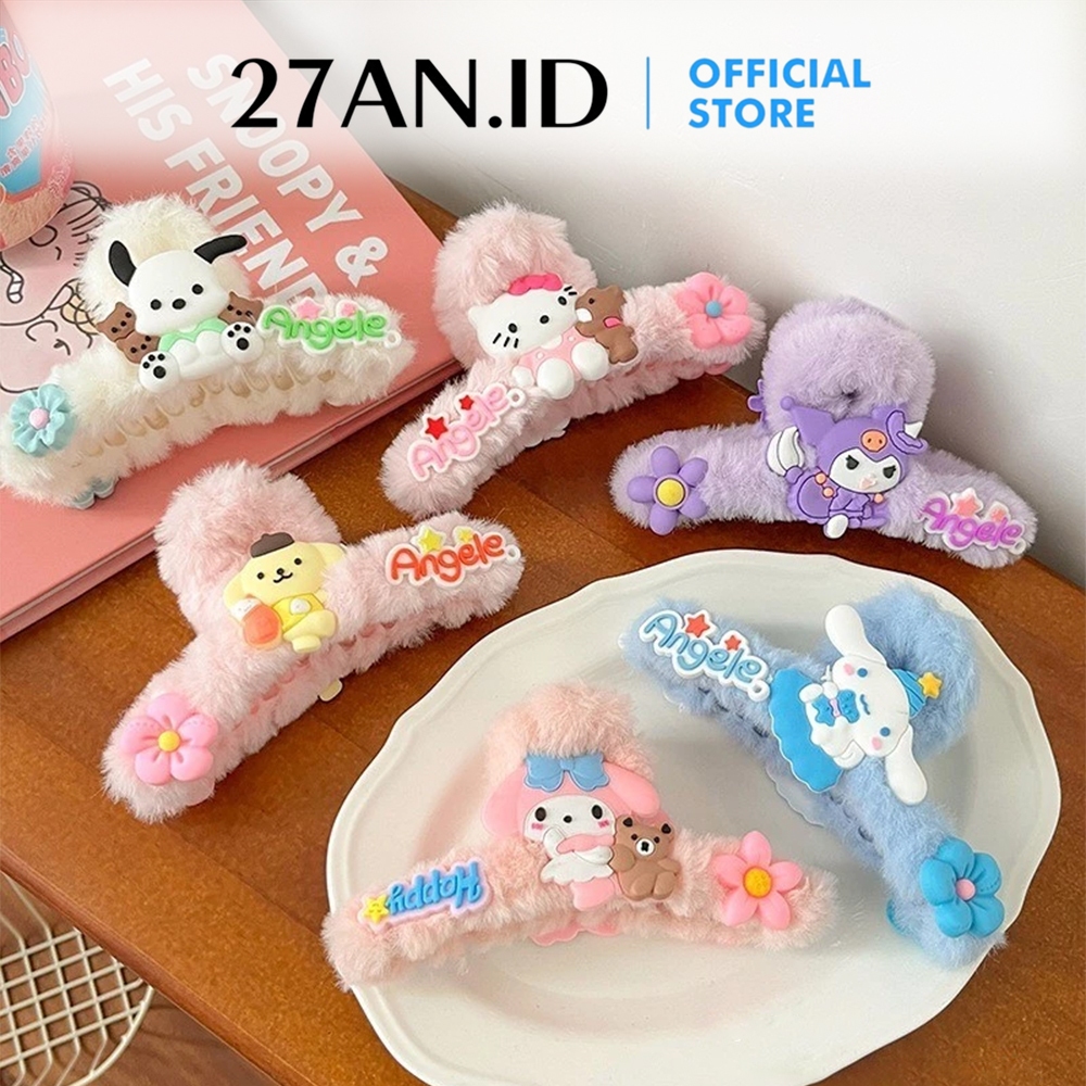 Jual (27AN.ID) Jepitan Rambut Karakter H750 Jepit Jedai Anak Bulu Karakter Fashion Cantik ...