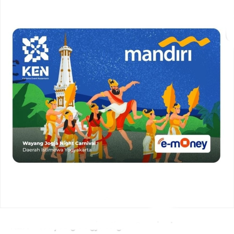 Jual EMONEY CARD MANDIRI ORIGINAL EDISI WAYANG JOGJA NIGHT CARNIVAL DIY ...