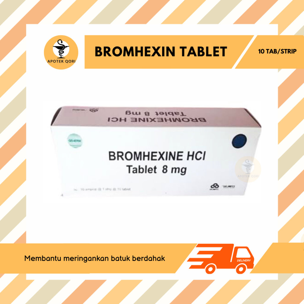 Jual BROMHEXINE HCL 8 MG STRIP 10 TABLET/MEREDAKAN BATUK BERDAHAK ...