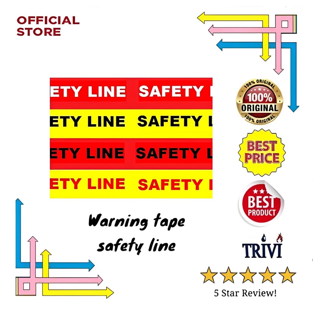 Jual Barricade warning tape safety line barrier, pita pembatas barikade ...