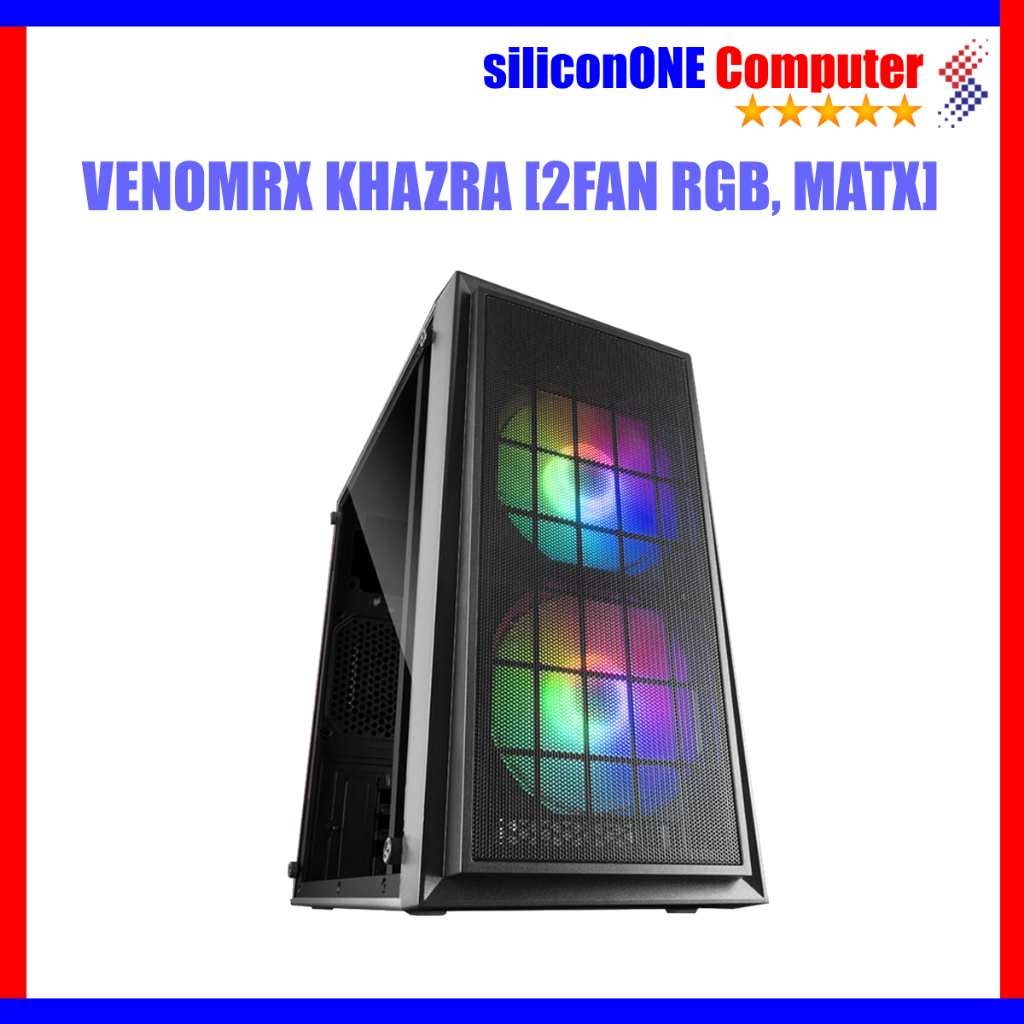 Jual VenomRX Khazra 2FAN MATX [2xRGB FAN] Acrylic Side Panel Casing ...