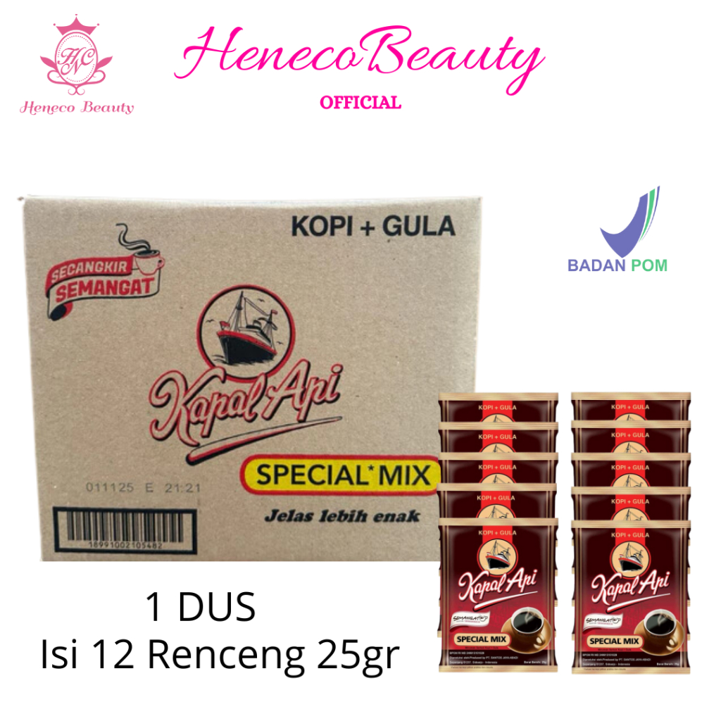 Jual {KAPAL API 1 KARTON} KOPI KAPAL API Special Mix 23gr x 12 Renceng ...