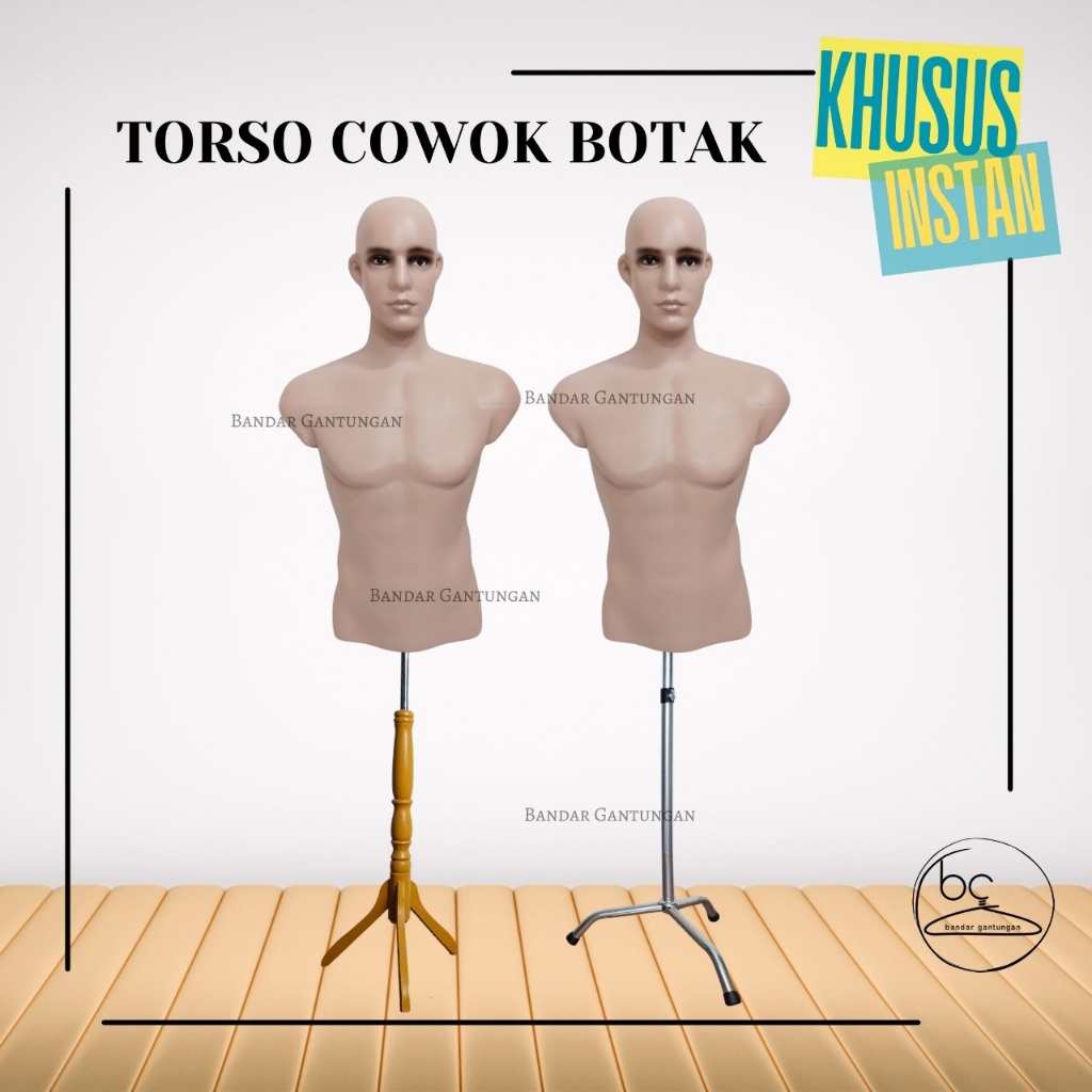 Jual KHUSUS INSTAN Manekin Cowok Setengah Badan/Patung Manekin Torso ...
