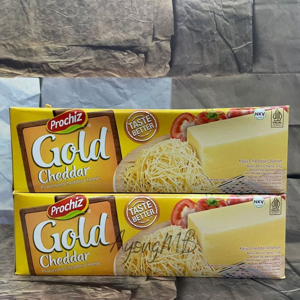 Jual KEJU PROCHIZ GOLD CHEDDAR 2KG PROCESSED CHEDDAR CHEESE | Shopee ...