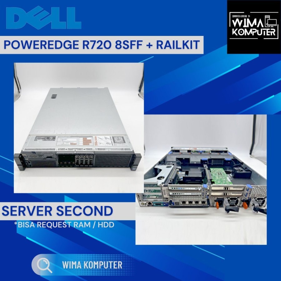 Jual SERVER DELL POWEREDGE R720 PROSESOR E5-2667 2.90 GHZ RAM 64gb HDD ...