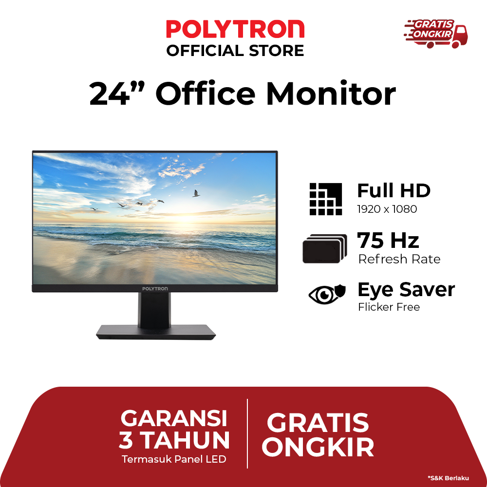 Jual Polytron Monitor 24 inch Full HD - PMD 24VF9930 | Shopee Indonesia