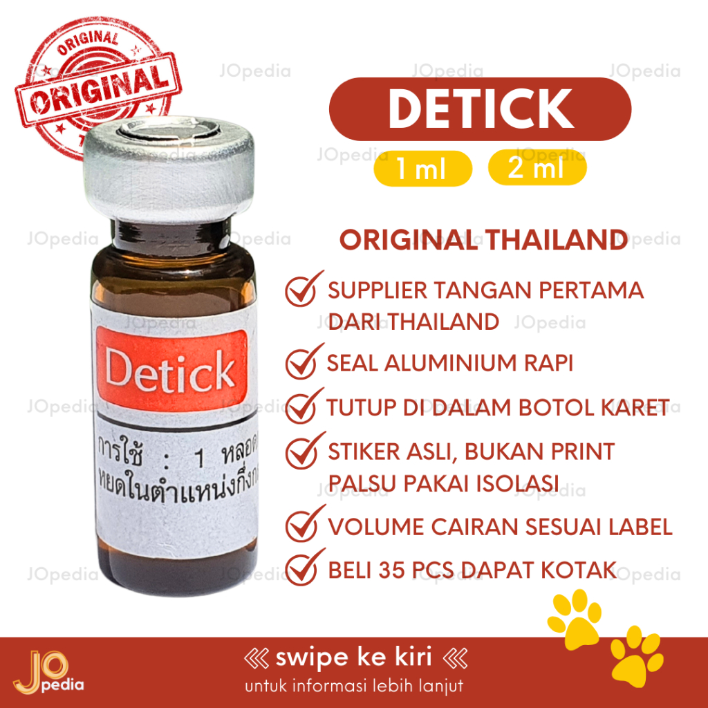Jual DETICK 1ml 2ml Obat Kutu Tetes Anjing Kucing Hewan 0-10kg dan 10 ...