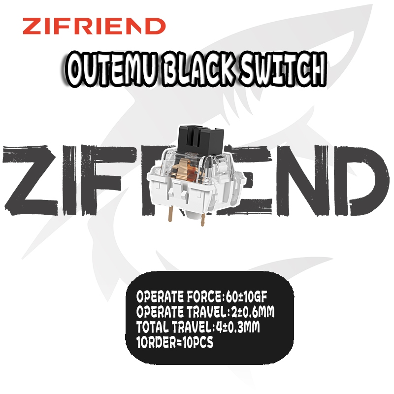 Jual Outemu Black Switch Mechanical Keyboard Linear Switch Dustproof ...