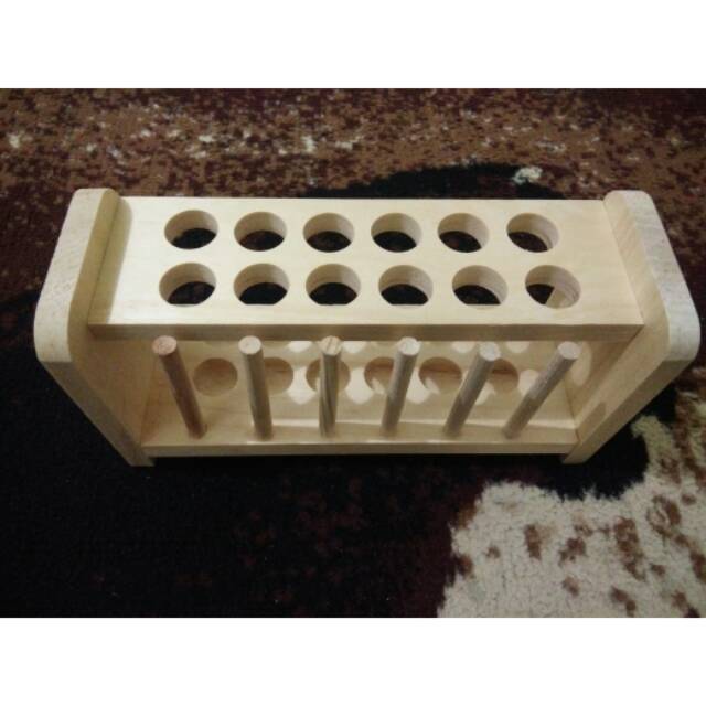 Jual Rak tabung Reaksi Kayu 12 Lubang | Shopee Indonesia