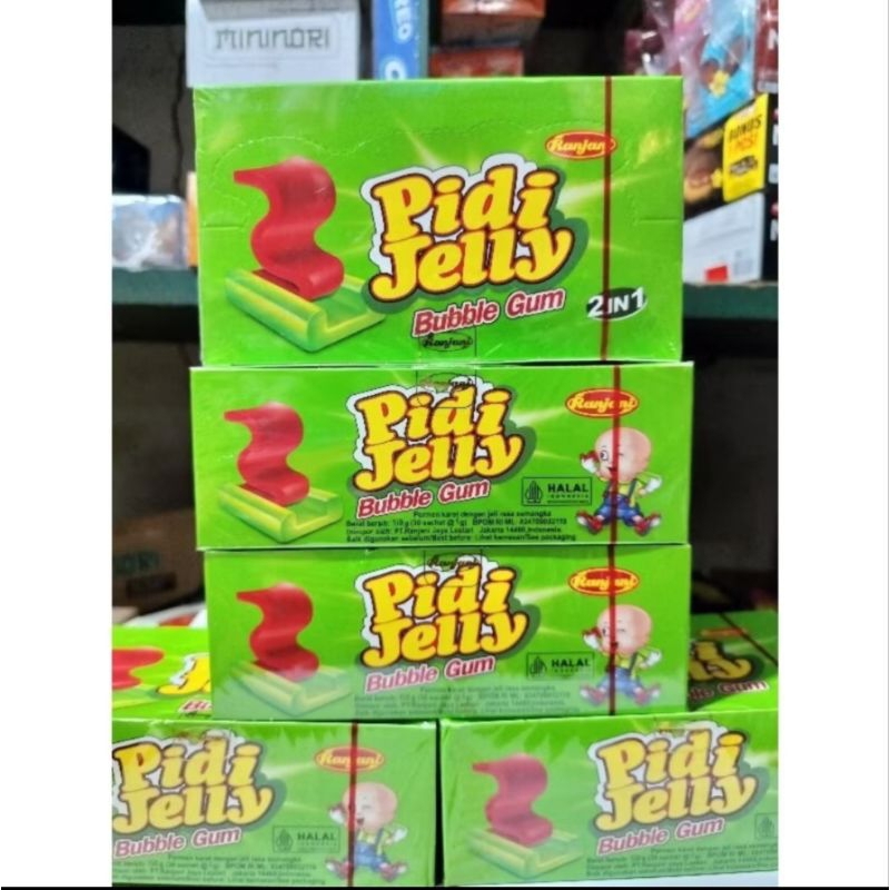 Jual PIDI JELLY BUBBLE GUM BOX ISI 30 / PERMEN KARET DENGAN JELI RASA ...