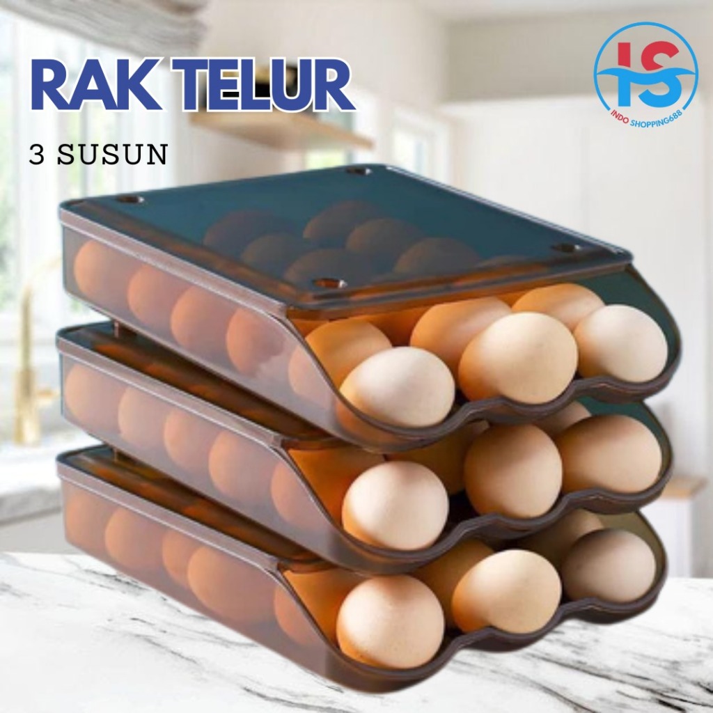 Jual IS - RAK TELUR 3 SUSUN - TEMPAT PENYIMPANAN TELUR 3 TINGKAT ...