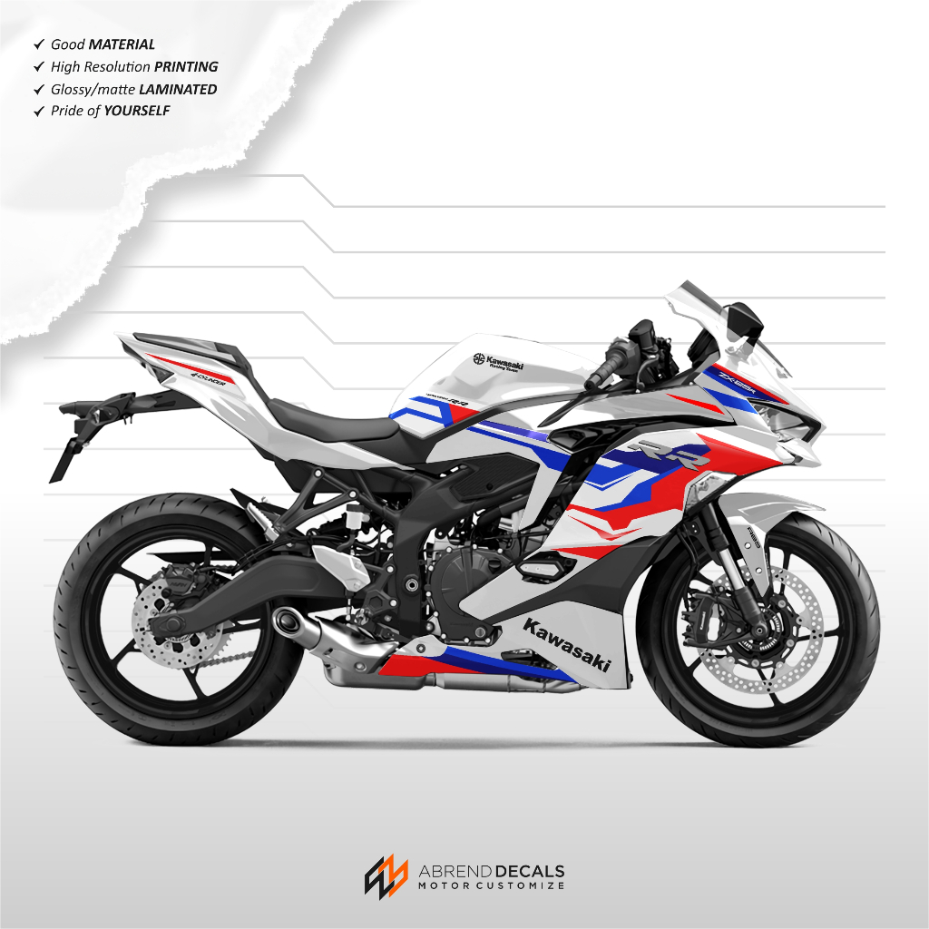 Jual STIKER ZX25R LIVERY BMW TRI COLOR / STRIPING MOTOR KAWASAKI NINJA ...