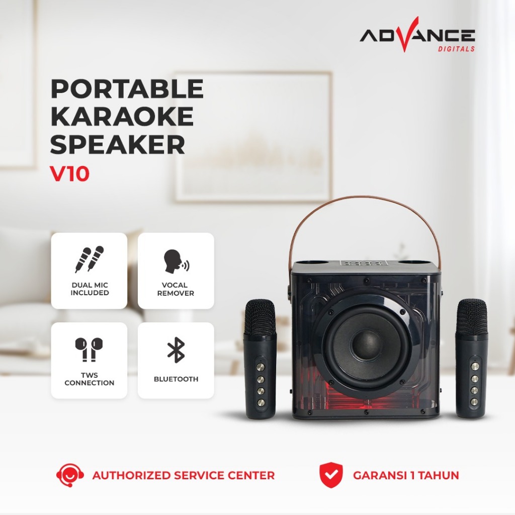 Jual Advance Digitals Audio Speaker Advance V10 Karaoke Portable Dual ...